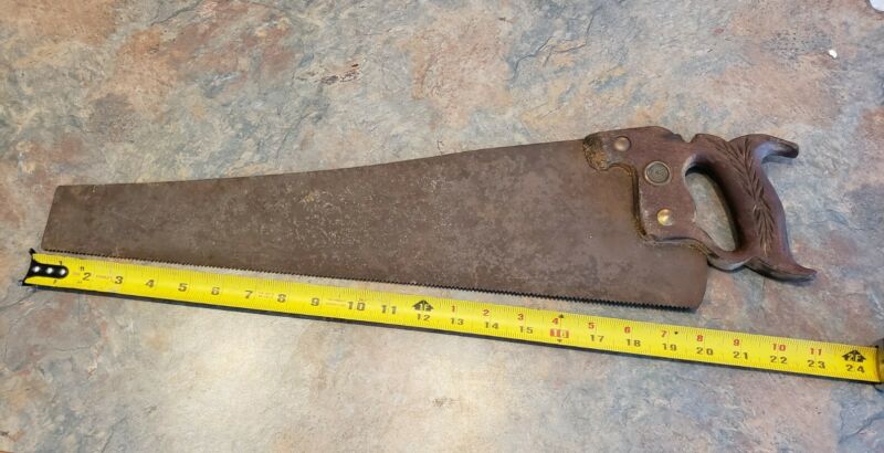 Vintage H. Disston & Sons 19 3/4" Hand Saw. Manufactured from 1896 to ...