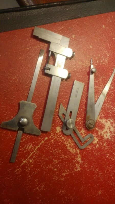 Brown Sharpe antique Darling calipers depth gage angle gage measuring ...