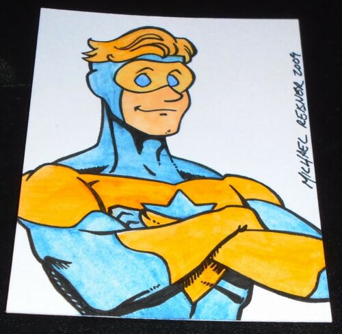 Original ACEO Sketch Art Card by Michael Reisner CECE 10th Ann. #1381/ ...