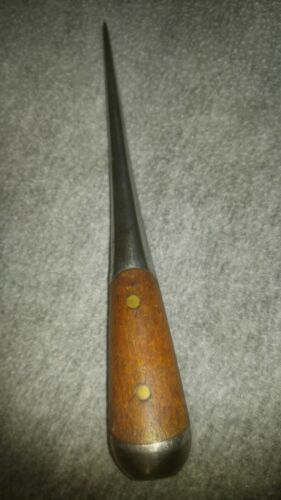 Vtg. Scratch Awl Wood Steel Handle Brass Rivets Quality Woodworkers ...