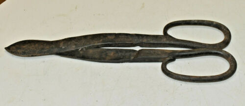 L345- Antique Early Signed Hand Forged Blacksmith Tin Shears 1700s ...