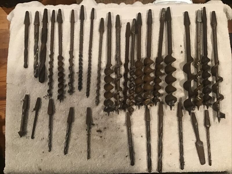 Vintage Antique Hand Auger Bit Set -- Antique Price Guide Details Page