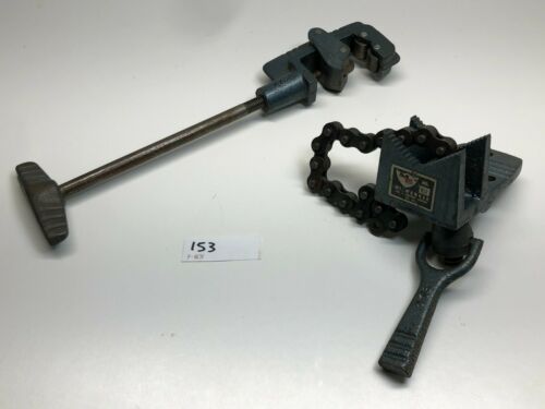 Vintage Antique MINIATURE MILWAUKEE Bench PIPE VISE 852 Tubing cutter ...