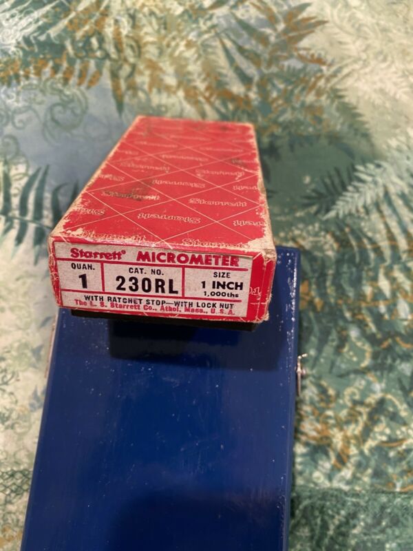 Vintage Machinists Starrett Box for 230RL with Micrometer Made in ...