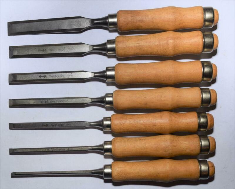 7 Piece Pfeil Swiss Bench Chisel Tool Set 4mm To 19mm 1 8 To 3 4