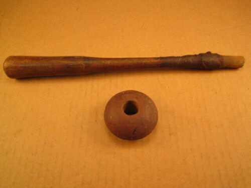 Vintage macadamizing hammer Atha Tool Co. odd donut shape w/handle 1 lb ...