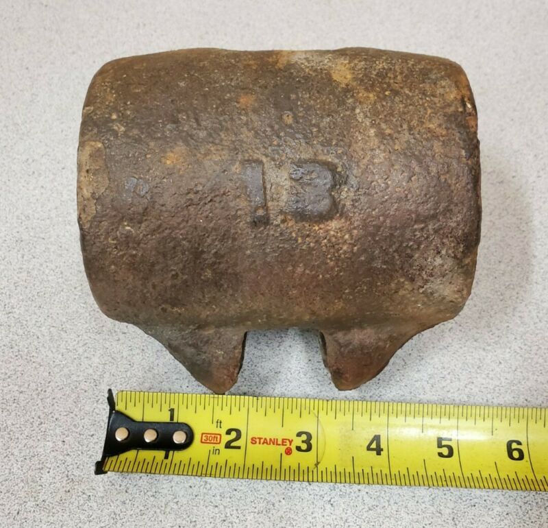 Vintage 13 lb Round Sledge Hammer Head, Fence Post Sledge -- Antique ...
