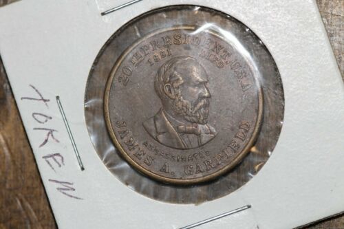 Vintage James A. Garfield Token Coin -- Antique Price Guide Details Page