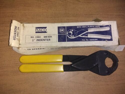 Vintage NOS RACO 1964 Electrical Conduit Indenter 1" Tool Crimping ...