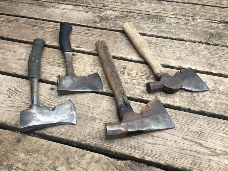 OLD USED VINTAGE ANTIQUE TOOLS AXE HATCHET VAUGHAN CAMPING BOY SCOUT ...
