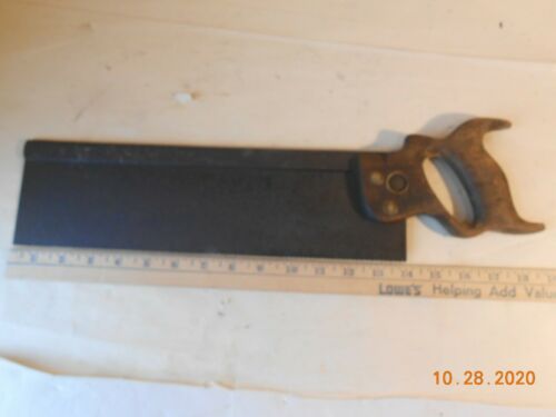 ANTIQUE JACKSON 14 INCH DOVE TAIL BACK SAW CAST STEEL WARRANTED ...
