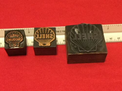 Antique printers blocks Shell Oil Company -- Antique Price Guide ...