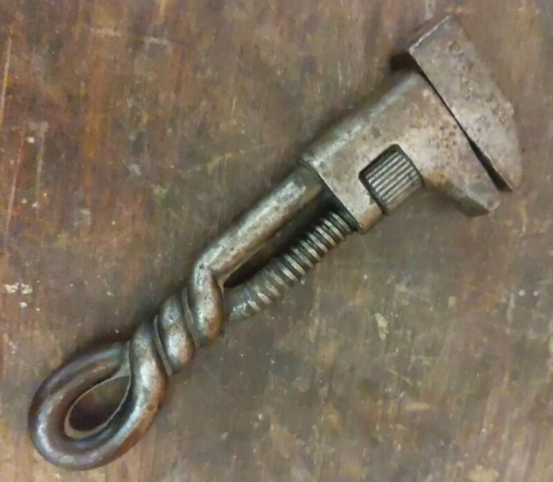 Antique ACME 5" Wire Twist Handle Adjustable Wrench Tool PAT. Feb 27 ...