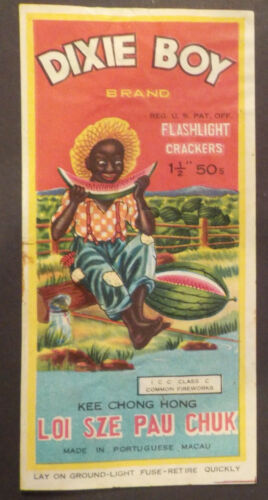 * Dixie Boy Firecracker Pack Label - Vintage Fireworks Labels ...