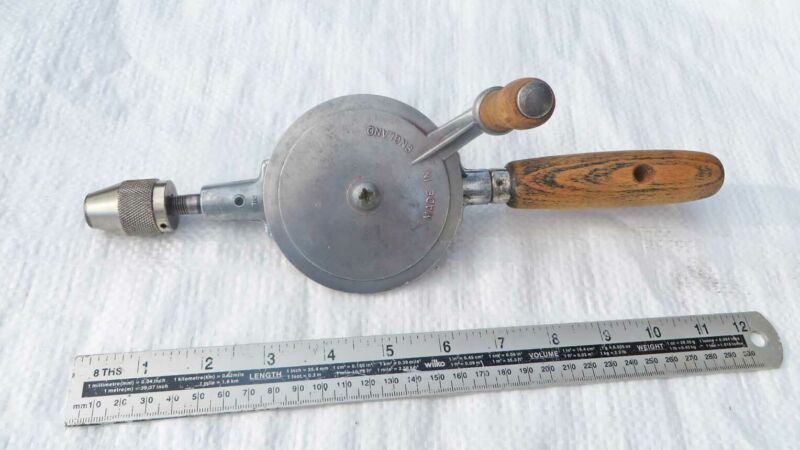 Vintage British QUALCAST "CLIPPER" Double Pinion Hand Drill Refurbished ...