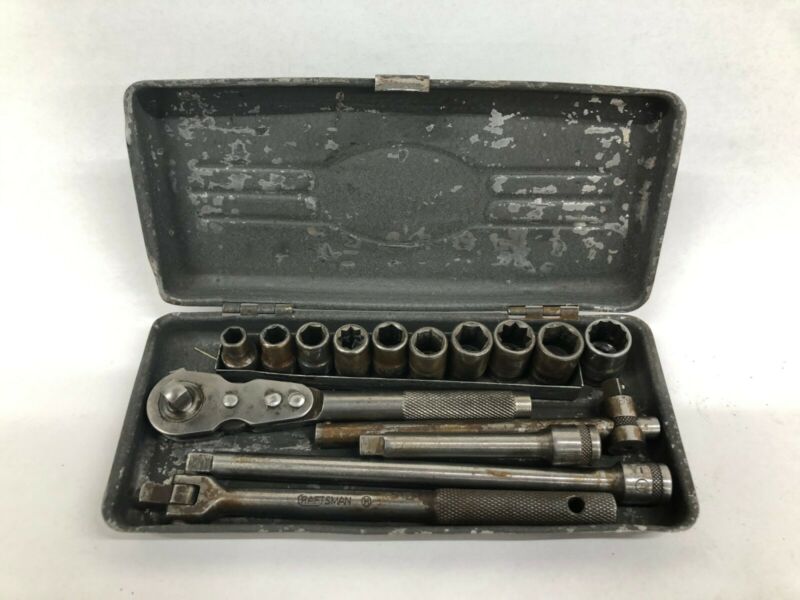 Vintage Craftsman H Series 1/4 Inch Socket Set Metal Box -- Antique ...