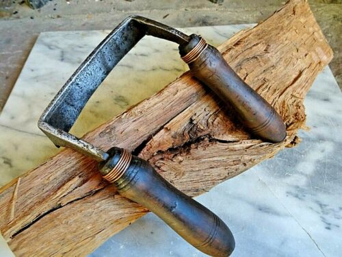 Antique SCORP "CAST STEEL" DRAW KNIFE "Arrow Logo" ?W. Butcher? Cooper ...