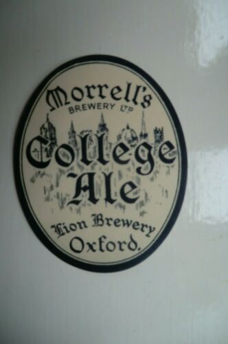 MINT MORRELLS OXFORD COLLEGE ALE BREWERY BEER BOTTLE LABEL -- Antique ...