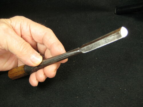 ANTIQUE JAPANESE TOOL LAMINATED FORGED IRON BLADE NOMI SCULPTING GOUGE ...