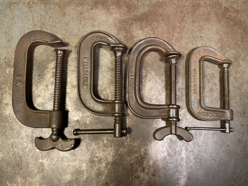 Antique C Clamps For Machining And Fabrication Older Style Medium Size ...