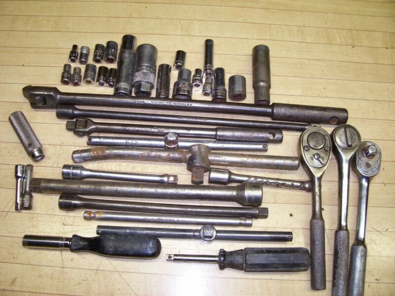 Vintage Lot of USA Ratchets, Sockets, Extensions - Snap-on, Thorsen ...