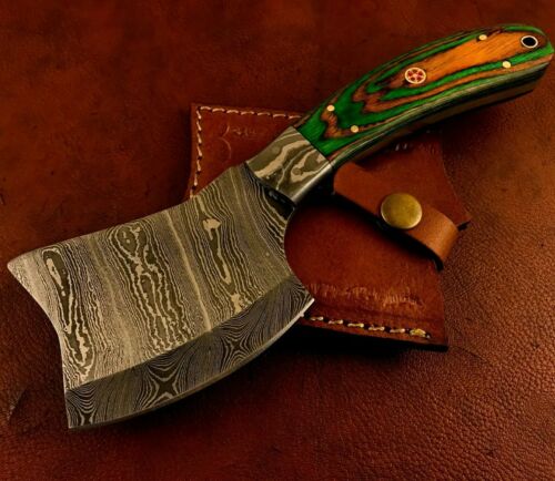 Handmade Damascus Steel Hatchet Axe Functional Camping Dh67a