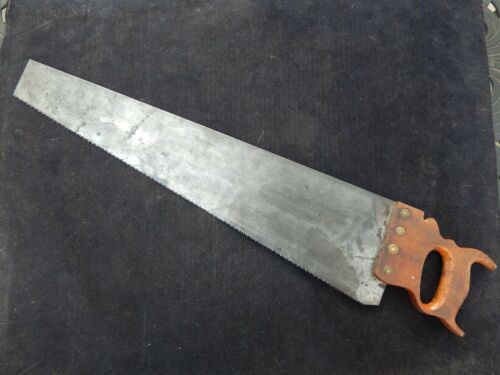 VINTAGE JACKSON GORHIM KEYSTONE HAND SAW WITH LOGO ON 8 PT 25" BLADE ...