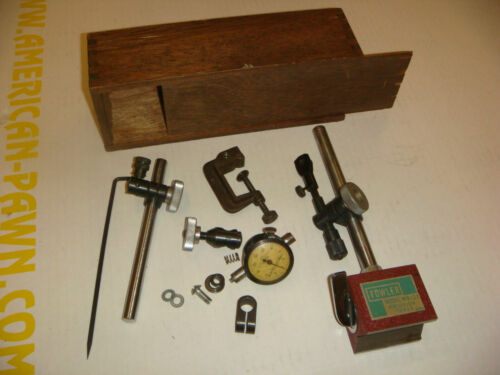 MACHINIST TOOL LOT FOWLER MB-2X MAGNETIC LATHE FEDERAL 001 GAUGE 2.371. ...