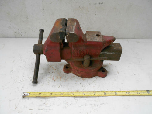 Vintage Old SIMPLEX No 300 Bench Vise Swivel Anvil Pipe Grip 3-1/2" Jaw ...
