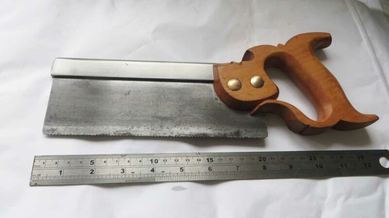 Vintage 8" Steel Backed Dovetail Tenon Saw,TYZACK "ELEPHANT" Logo 20tpi ...