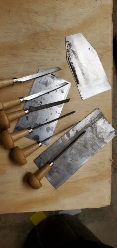 WOOD CARVING CHISELS AND WOOD SCRAPERS -- Antique Price Guide Details Page