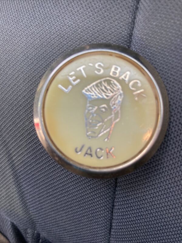 1960 John F. Kennedy LET''S BACK JACK Campaign Democrat Tie Clasp Clip ...