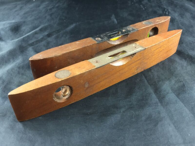 Vintage Stanley Torpedo No. 259 Wooden Carpenter''s Level LOT OF 2 SEE ...