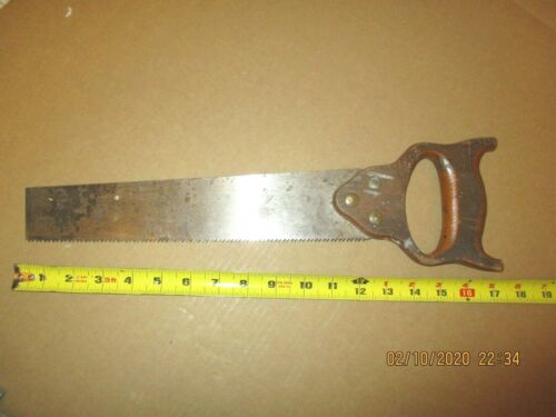 Vintage Bell System E C ATKINS DOUBLE SIDED FINE TOOTH HAND SAW 46X45 ...