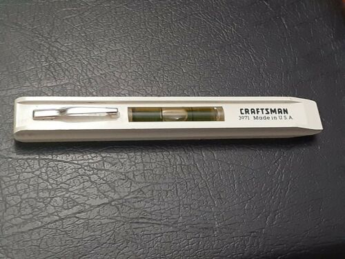 Vintage Craftsman Level w/ Pocket Clip 5" Rare White Collectible Tool ...