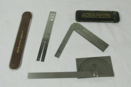 3 Vintage Machinist Tools, Radius Gauge, Executive Pocket Pal & Measure ...