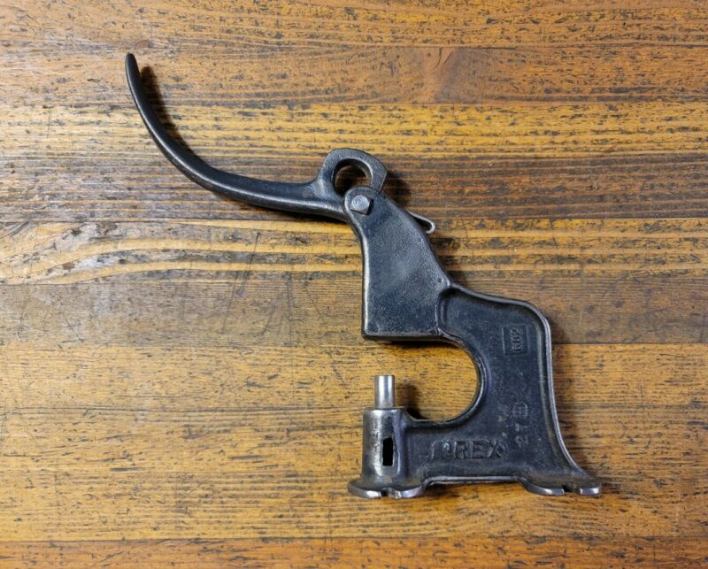 Vintage Tools REX Rivet Tool Cast Iron Spring Press Punch Riveter ...