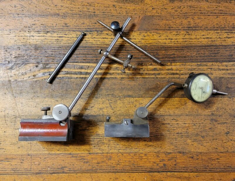 MACHINIST TOOLS Surface Gage Scribe INDICATOR Gauge Holder Vintage ...