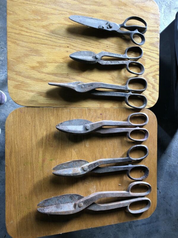 Lot Of Vintage Tin Snips Shear Sheet Metal Cutter Pexto, Crescent, R ...