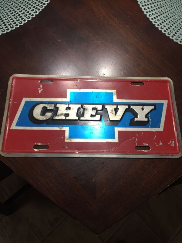 Vintage Aluminum Chevy Vanity License Plate -- Antique Price Guide ...