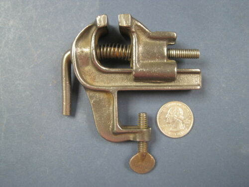 Vintage Small Table Spring Loaded Clamp On Vise USA 3 & 5 VG w Spring ...