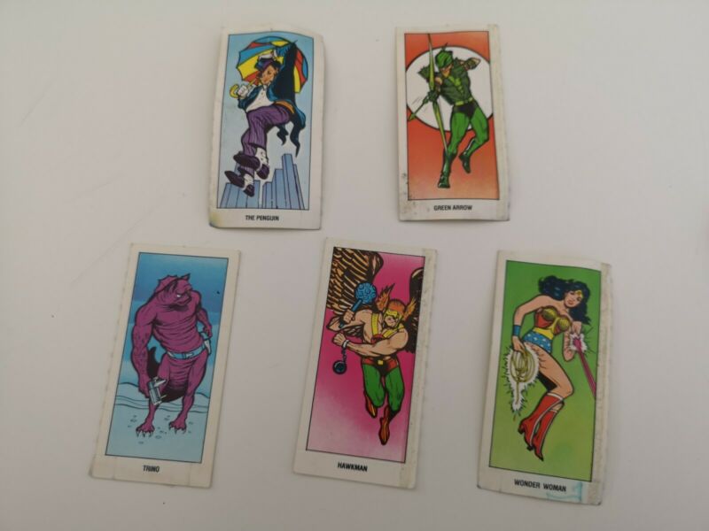 5 x Interesting 1979 DC Comics Character Fact Cards -- Antique Price ...