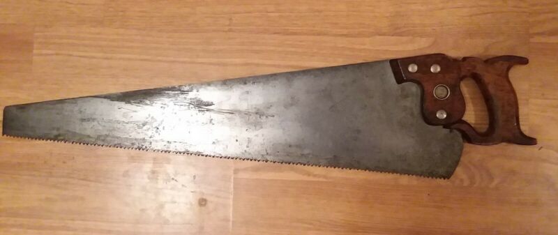 Vintage E.C. Atkins 24" Crosscut Hand Saw 6 TPI w/Medallion -- Antique ...