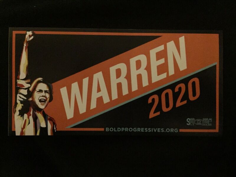 Warren 2020 Sticker. Elizabeth Warren. -- Antique Price Guide Details Page