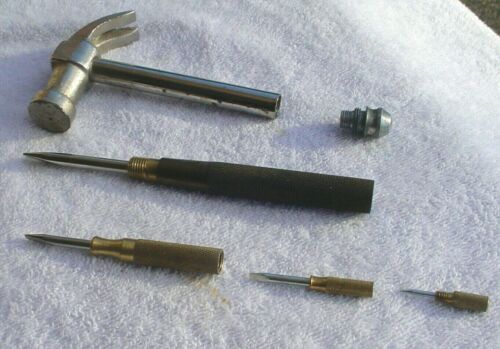 Vintage Nesting Hammer Flathead Screwdriver GAM MFG Brass 6 Piece ...