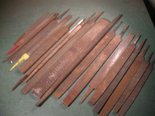 OLD USED VINTAGE TOOLS KNIFE MAKING FILES GROUP ALL TYPES BLACKSMITHING ...