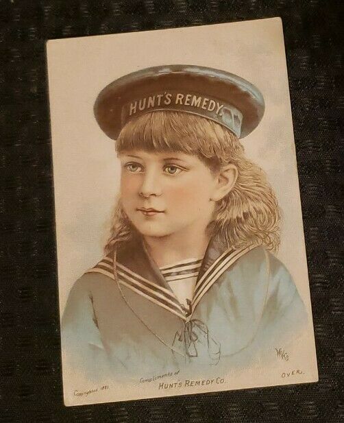 HUNT''S REMEDY VICTORIAN TRADING CARD -- Antique Price Guide Details Page