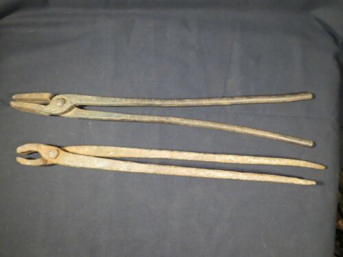 Antique Blacksmith Blacksmithing Tongs 20" -- Antique Price Guide ...