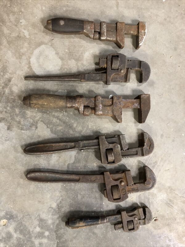 Vintage Lot Of Pipe Wrenches -- Antique Price Guide Details Page
