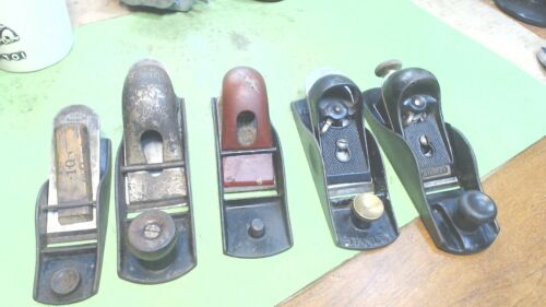 Vintage--5- small -Wood hand Planes--102 Stanley--Made in USA- Other ...